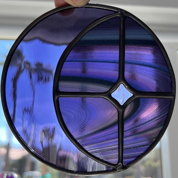 Stained Glass Mini Book Suncatcher | Handmade Gift | Stained Glass ...