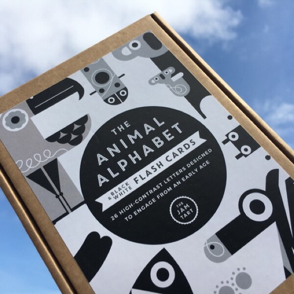 Black and White Alphabet Flashcards for Kids - Educational, Learn the ...