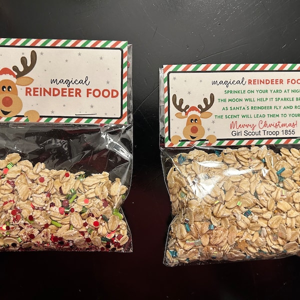 Magic Reindeer Food Treat Bag Topper Printable | Holiday Classroom ...