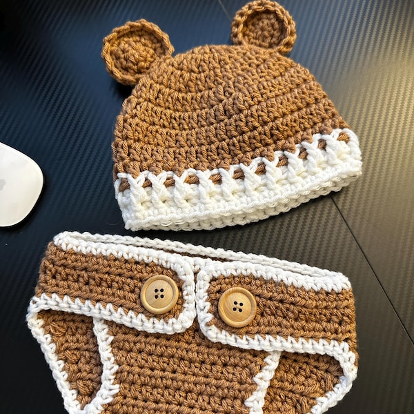 CROCHET PATTERN Baby Bear Outfit, Sizes 0-12 Months Pattern, Baby ...