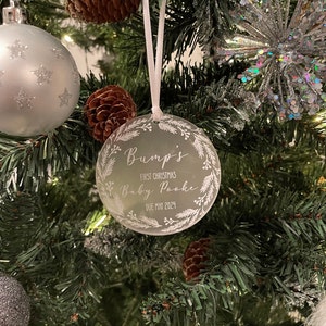 First Christmas Bump Decoration, Bump Ornament Gift, Pregnancy Baby ...