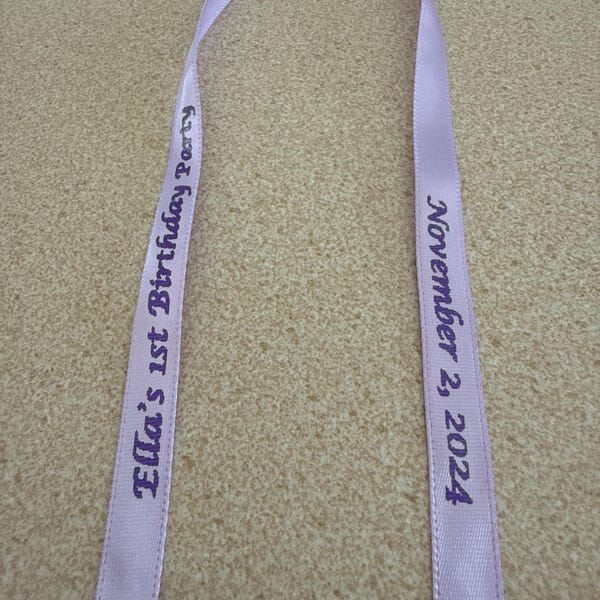 Personalized Favor Ribbons: Custom Printed 3/8" Ribbon-favor Ribbons ...