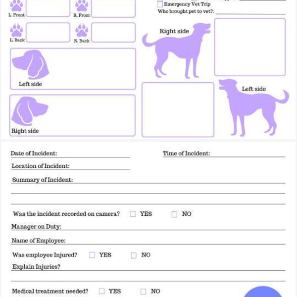 Dog Grooming Client Forms in Pink, Consent and Release, Pet Stylist ...