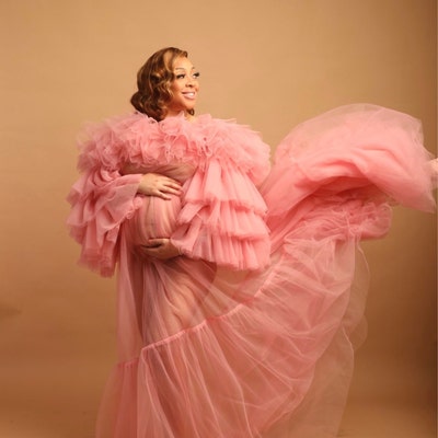 Bridal Robe With Tulle / Wedding Robes for Bride / Long Bride - Etsy