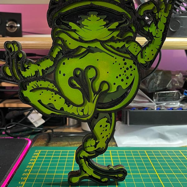 Frog Multilayer Svg,frog Yoga Laser Cut Files,cnc Router Files, Laser ...
