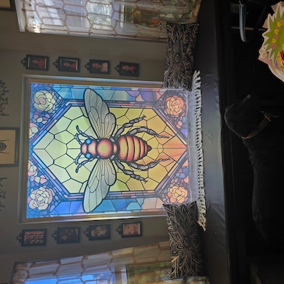 Tree of Life Stained Glass Window Cling Tree of Life Faux Stained Glass ...