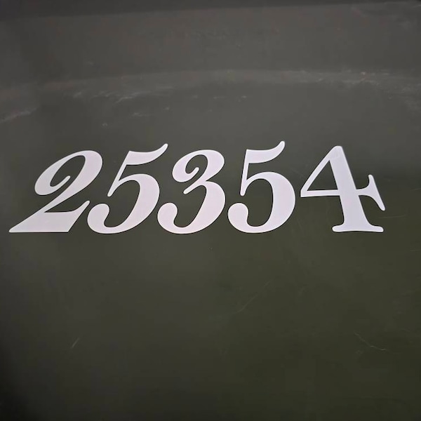 Custom House Number Decal - Etsy