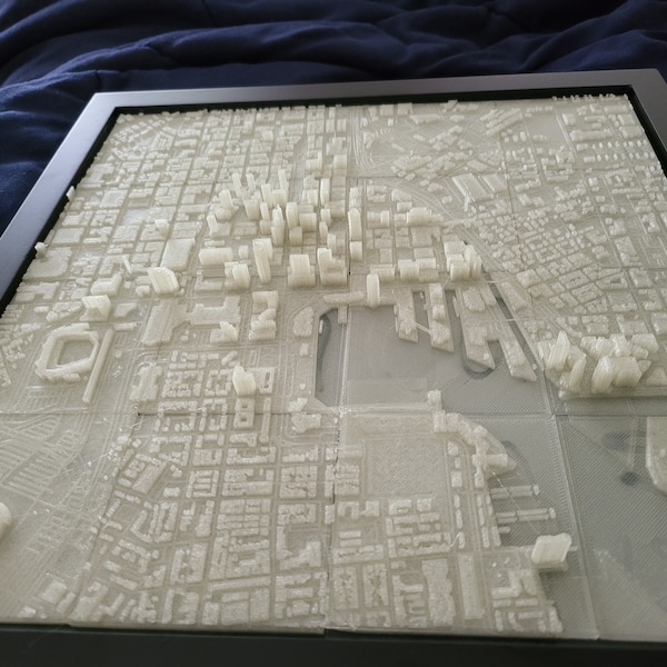 3D Baltimore City Map STL File | 3d-printed Skyline Art (digital Files ...
