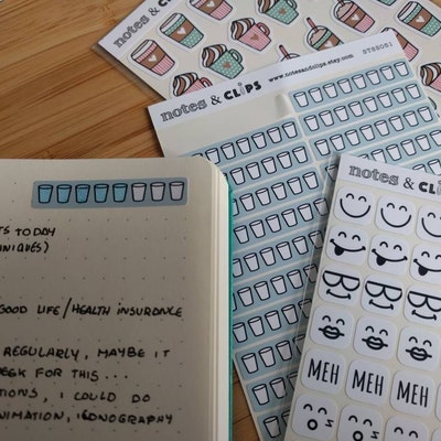 Water Stickers, Planner Stickers, Bullet Journal Stickers, Hydration ...
