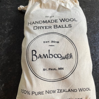 6x Organic Wool Dryer Balls Earth Friendly Natural Plastic-free ...