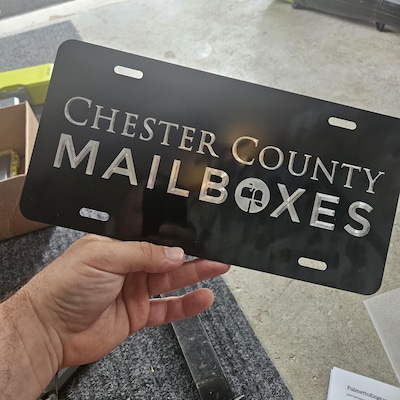 Custom Letter Leaf Crest License Plate Car Tag Diamond Etched Engraved ...