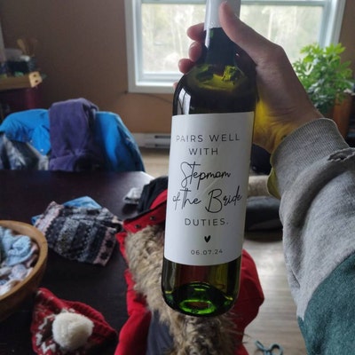 Custom Engagement Wine Label, Custom Bridesmaid Proposal Label/photo ...