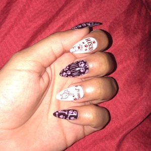 Cats Fake Nails, Press on Nails, False Nails, Faux Nails. Cat Lovers ...