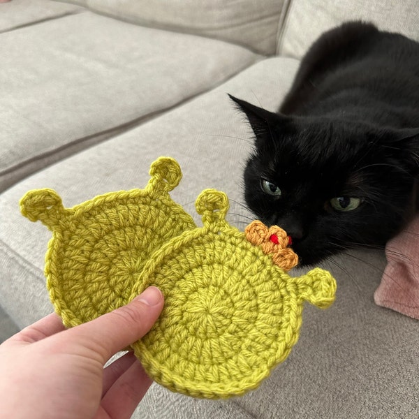 Crochet Shrek Coasters / Shrek Coasters / Shrek - Etsy