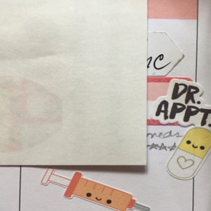 Happy Syringe Shot Reminder Cute Kawaii Personal Planner Stickers Erin ...