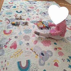 Personalizable Scandinavian Boho Kids Rug Nursery Rug - Etsy