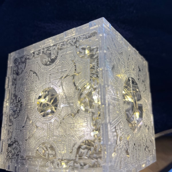 Hellraiser Puzzle Box Laser Engraved Night Light With Stand - Etsy