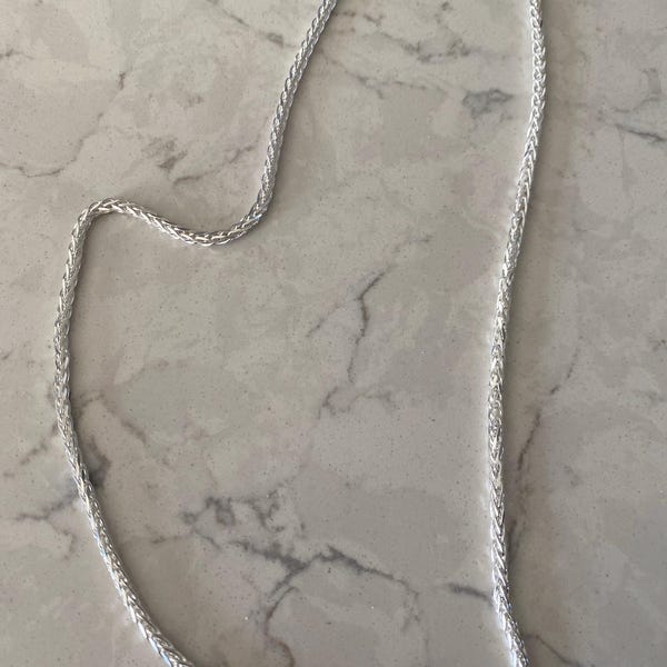 Italian 925 Solid Sterling Silver Spiga Chain Necklace Unisex 2.5MM - Etsy