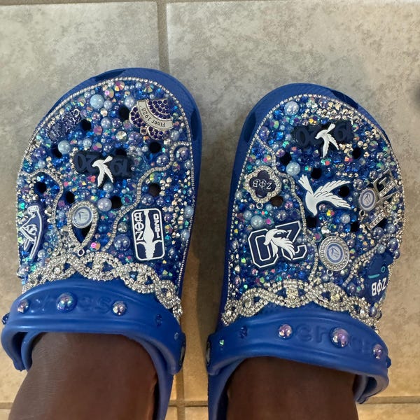 Custom Crocs (denim) - Etsy