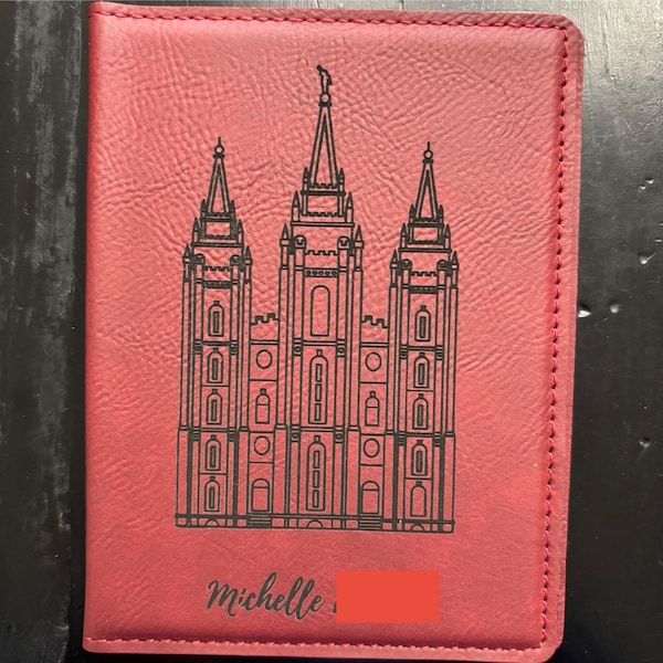 Custom Engraved Leather LDS Temple Recommend and Temple Ordinance ...