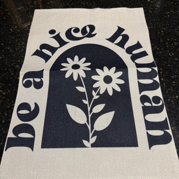 Be A Nice Human Flag , Spring Garden Flag, Kindness Garden Flag, Be ...
