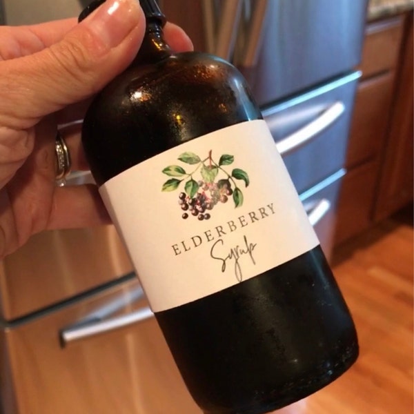 Elderberry Syrup Labels (3 Sizes!) — PRINTABLE - Etsy