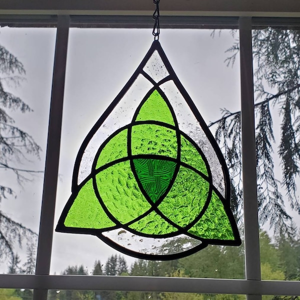 Celtic Trinity Teardrop Stained Glass Pattern Set - Etsy