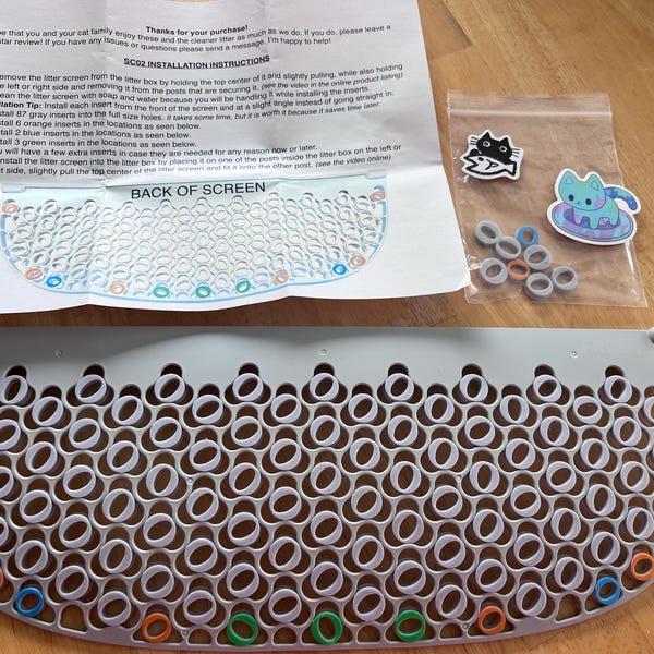 Inserts for Meowant Self Cleaning Litter Box Screen (SC01 or SC02) | to Sift Small Clumps | Read ...