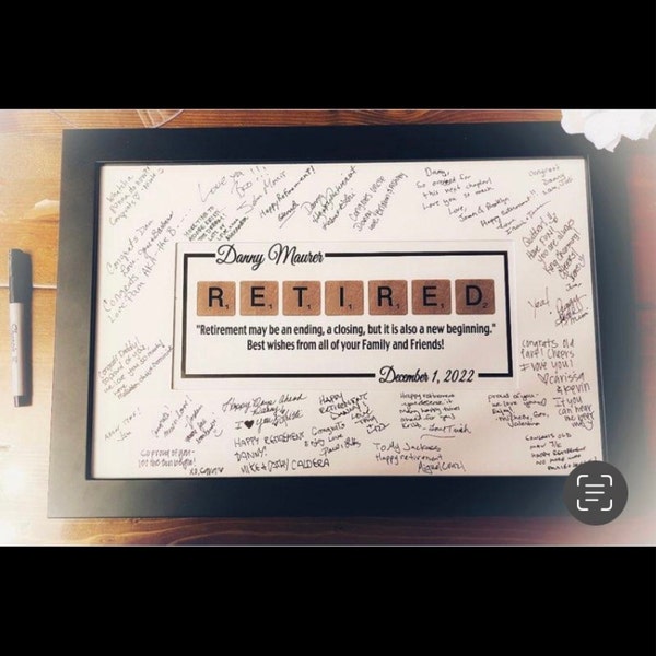 Retirement Guest Book Alternative, Retirement Signing Board, Retirement ...