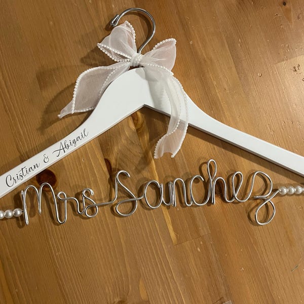 Personalised Wedding Hanger, Personalised Hanger, Wedding Dress Hanger ...