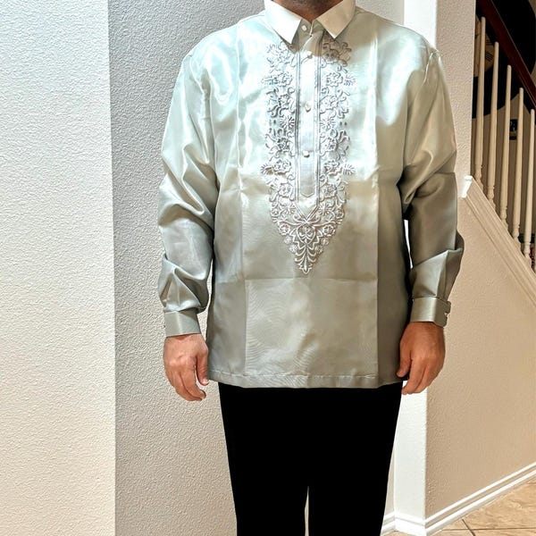 Sale!!! Modern FILIPINIANA Dress Linen BARONG TAGALOG Philippine ...