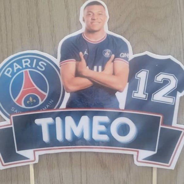 Mbappe PSG Cake Topper | Canva Template | Soccer - Etsy