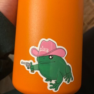 Cowboy Frog Sticker Vinyl Sticker Weatherproof and Scratch | Etsy
