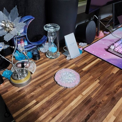 Customizable Agate Crystal Jewelry Box Geode Marble Resin Keepsake Box ...