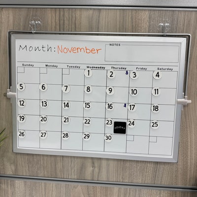 Magnetic Calendar Months in Black // Fancy Magnet Months // Perpetual ...
