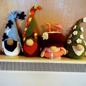 Crochet Pattern Four Seasons Gnomes, Season Gnomes, Amigurumi Season ...