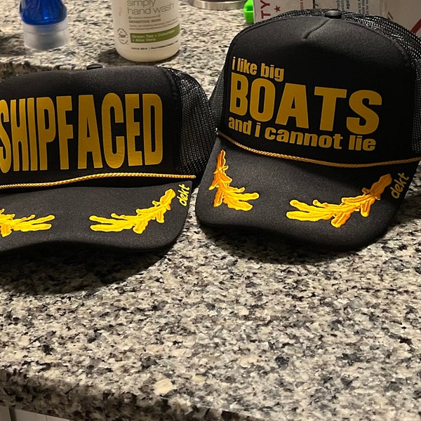 Nautical Trucker Hats Boat Hats Nautical Party Hats Captain Hats - Etsy