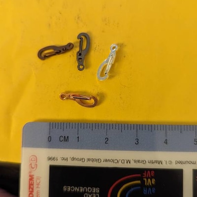 7 Self Closing Triggerless Clip Clasps 13mm X 5mm Silver Plate, Gold ...