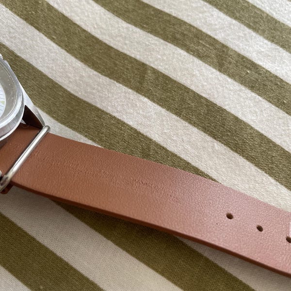 18mm 20mm 22mm 24mm Genuine Leather Nato Watch Strap Band, Military ...