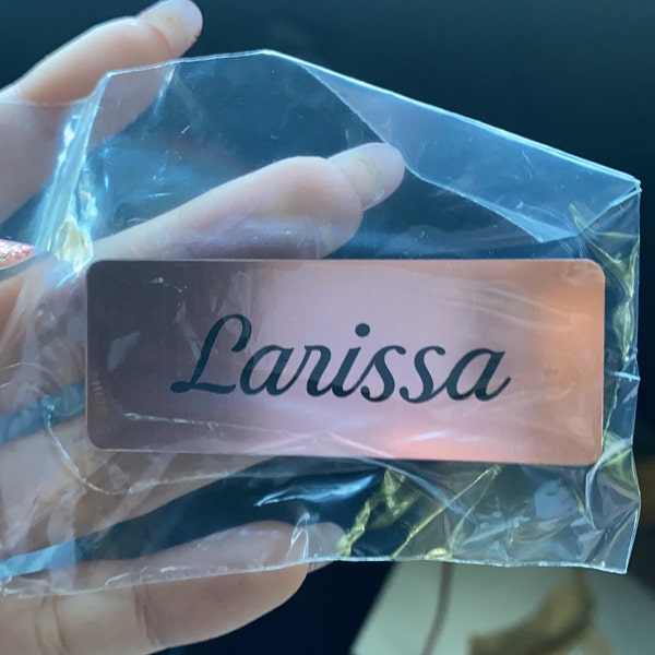 Personalized Plastic Name Badge With Pin or Magnet Attachment - Custom ...