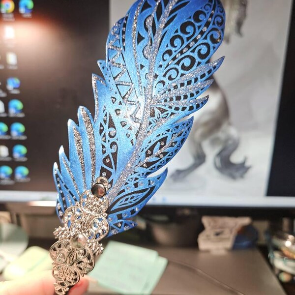 Embellished Purple Feather Pens, Birthday Gift for Women, Unique ...