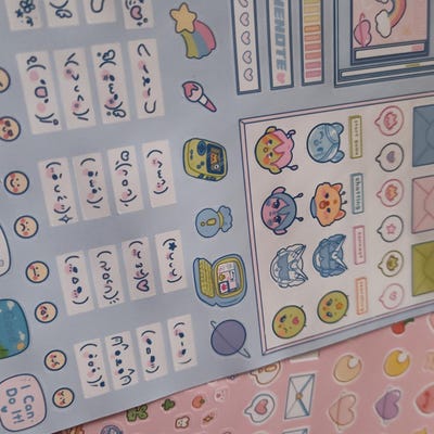 Cleffa Pink Friends Deco Sticker Sheet Cute Kawaii Aesthetic Nostalgia ...