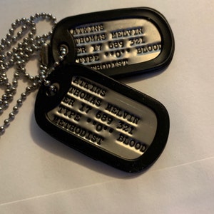 Real Debossed Military Dog Tags Dogtags Custom Personalized - Etsy