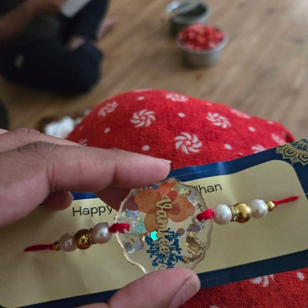 Personalized Resin Rakhi | Name Rakhi | Raksha Bandhan | Hindu Festival ...