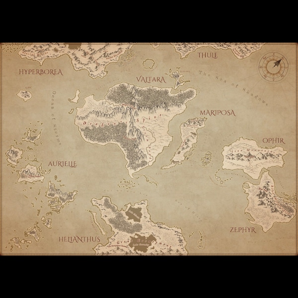 Custom Fantasy Map Commission for Writers, D&D, Gift - Etsy