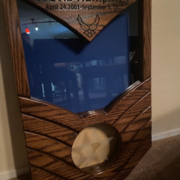 Handcrafted Air Force Ssgt Shadowbox - Air Force Tsgt Shadowbox ...