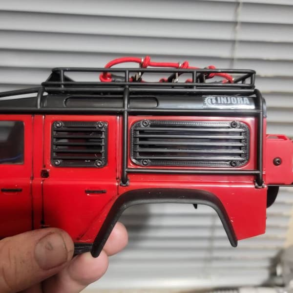 Defender Side Window Screens 1/18 Crawler (compatible With Traxxas Trx ...