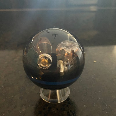 Thin Blue Line Bullet Sphere Multiple Bullet Options Clear Acrylic ...