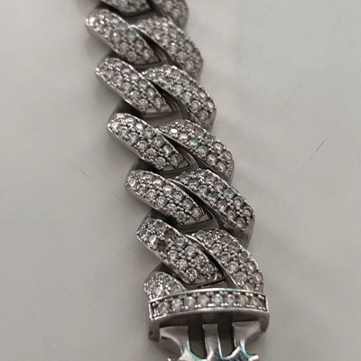 Final Sale 14mm Monaco Cuban Link Chain in 925 Sterling Silver - Etsy