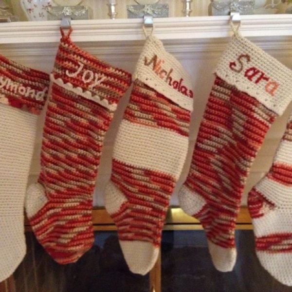 24 DAY Crocheted Christmas Holiday Advent Calendar Mini Stockings ...